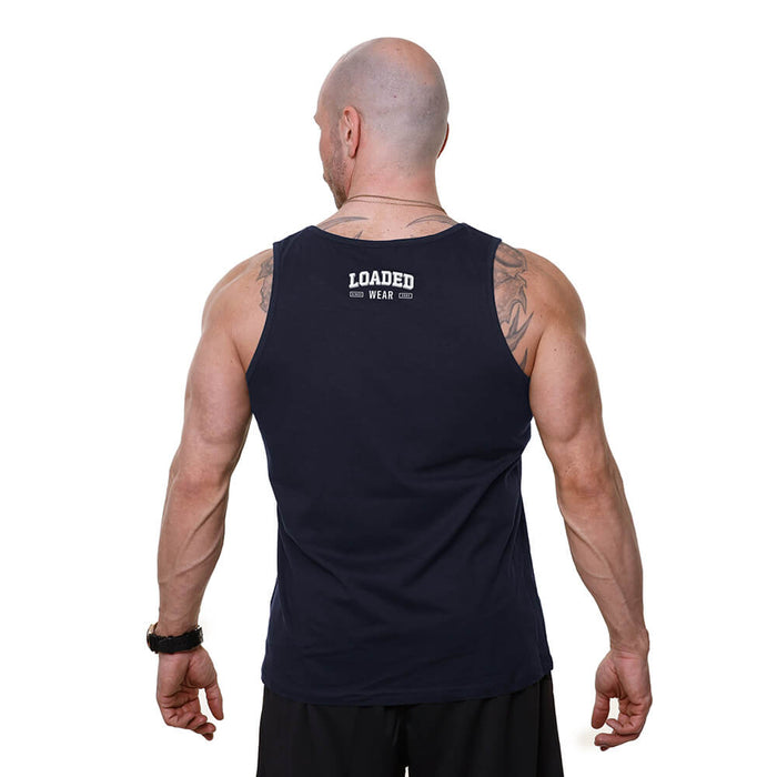 Loaded Barcode Tank Navy fra Loaded Wear