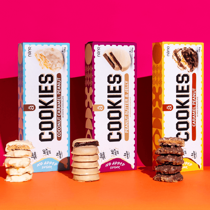 Bland selv 6 kasser Näno Supps Cookies 48x16g.