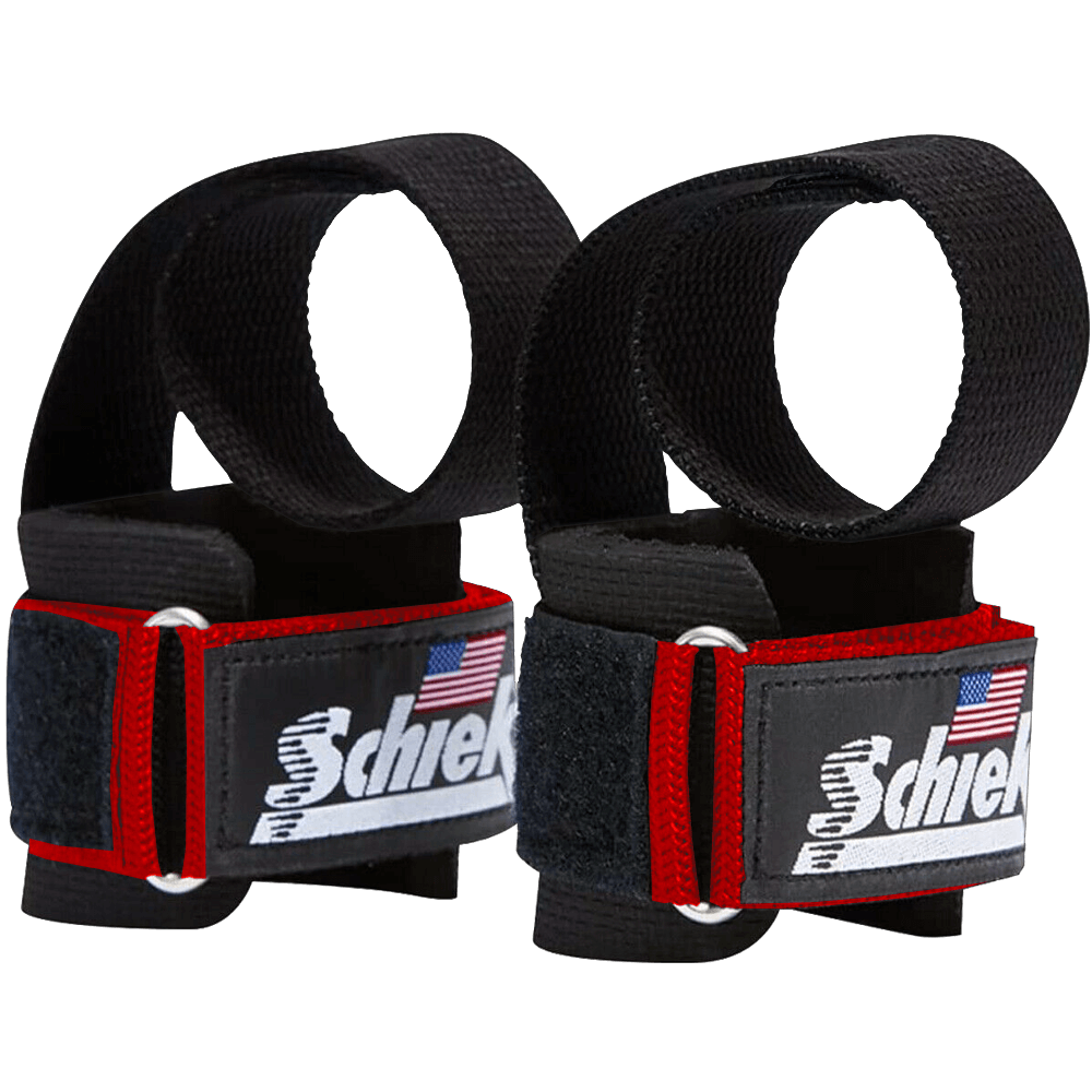 Schiek Power Lifting Straps i rød